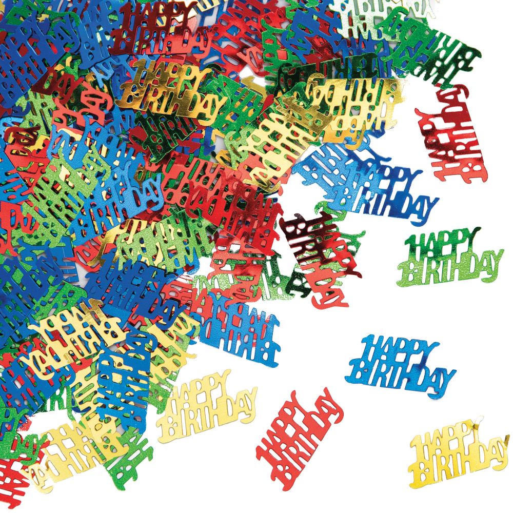 Happy Birthday Assorted Color Confetti: Party at Lewis Elegant Party ...