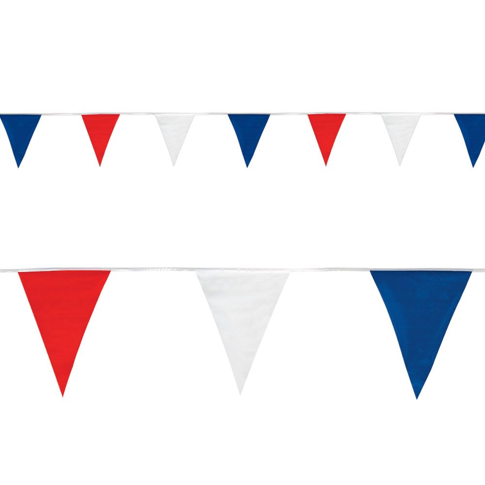 Red White and Blue Outdoor 30-Foot Pennant Banner: Party at Lewis ...