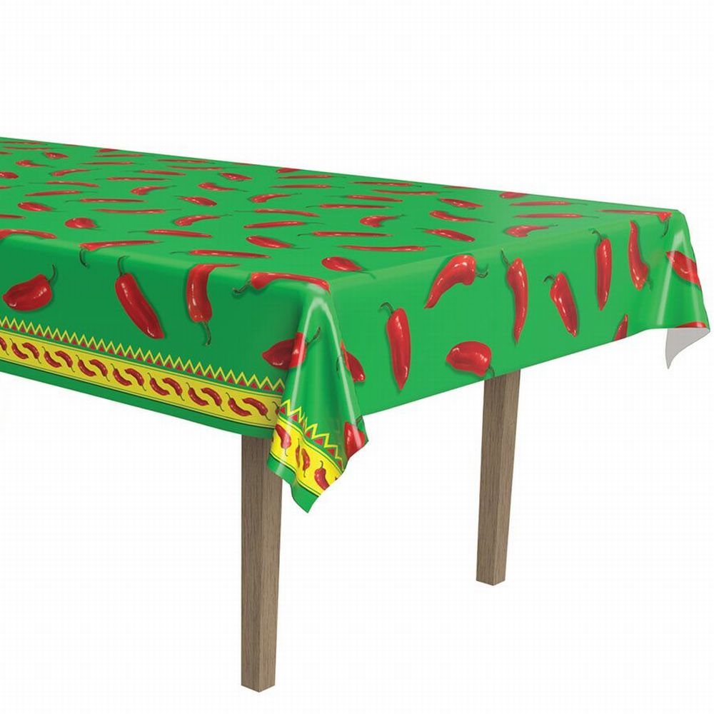 Chili Pepper Plastic Tablecloth: Party at Lewis Elegant Party Supplies ...