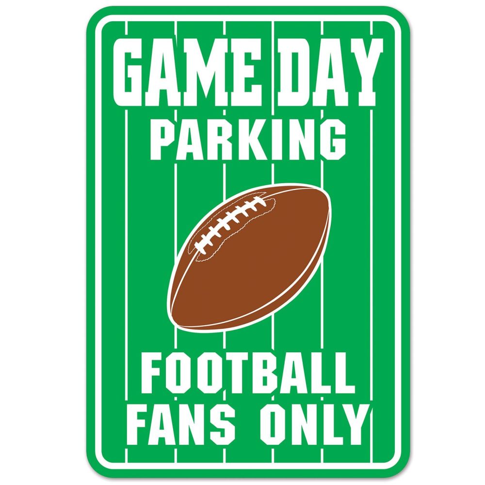 Game Day Football Parking Sign: Party at Lewis Elegant Party Supplies ...