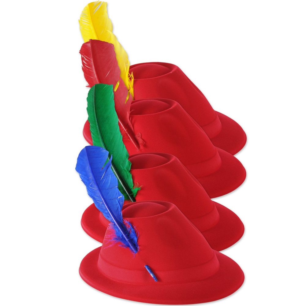 Red Velour Alpine Hat (Feather Color is Random): Party at Lewis Elegant ...