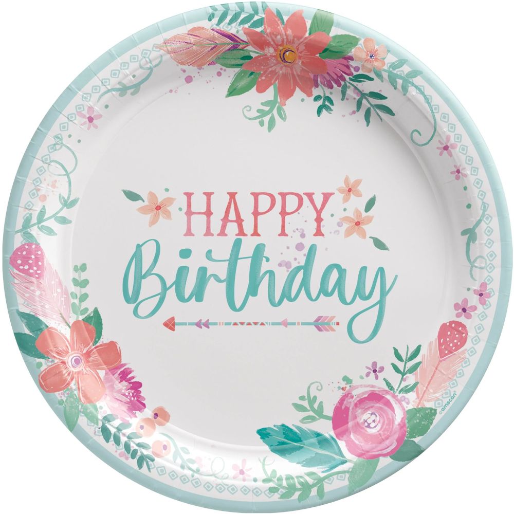 Free Spirit Birthday 9-inch Plates: Party at Lewis Elegant Party ...