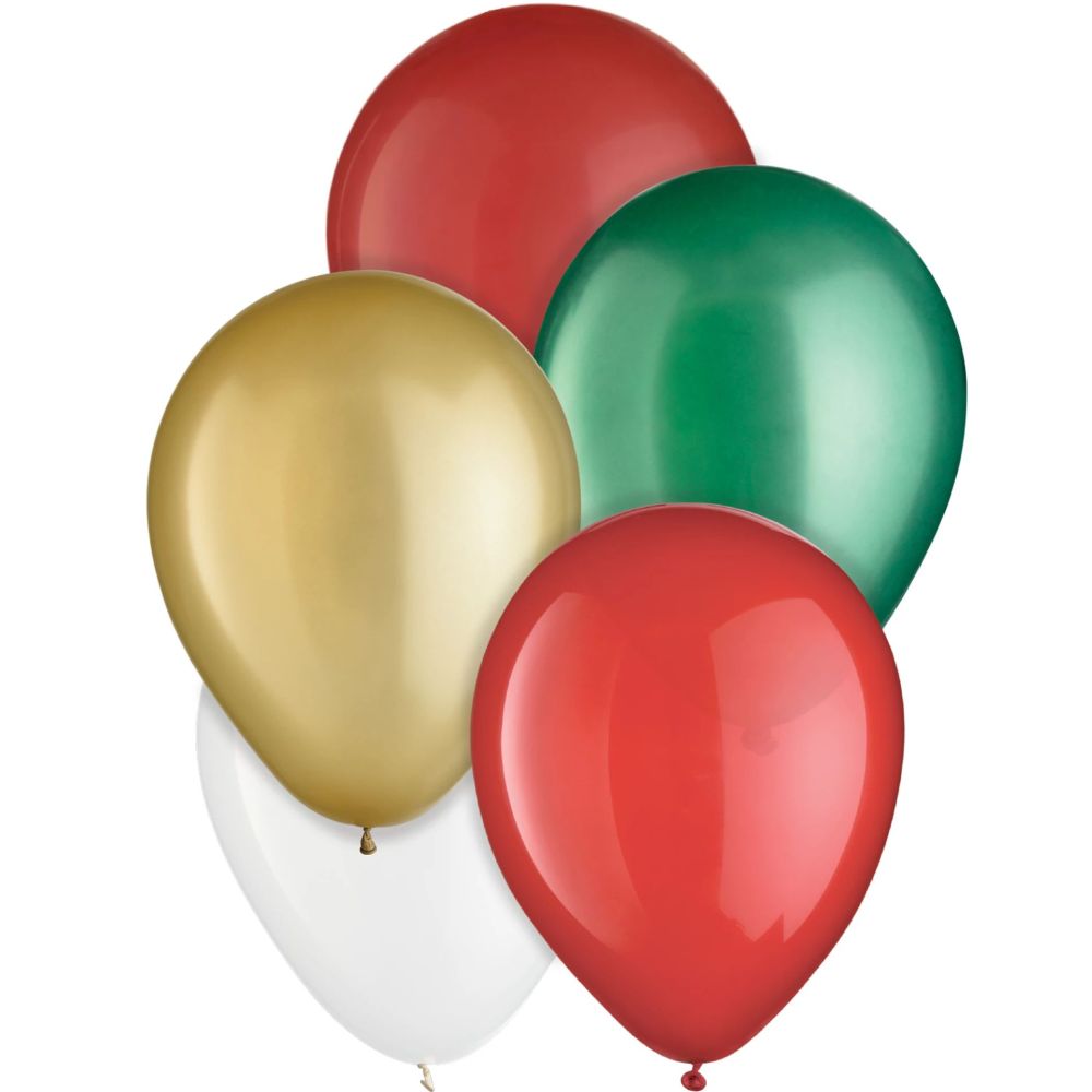 Christmas Colors 12-inch Latex Balloons: Party at Lewis Elegant Party ...