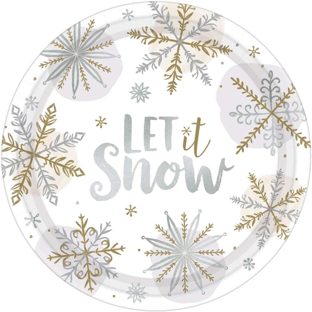 Shining Snow Metallic 10.5-inch Plates: Party at Lewis Elegant Party ...