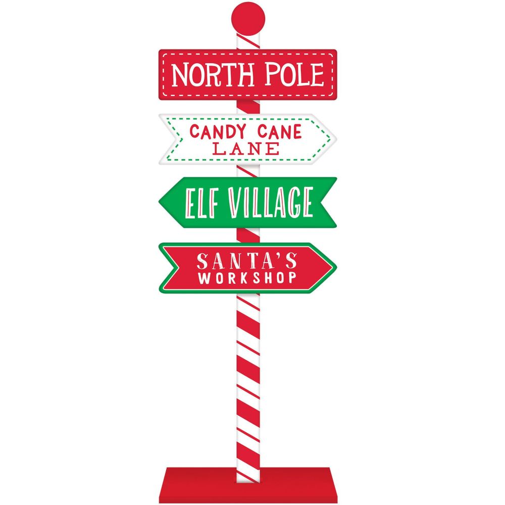 North Pole Directional Standing Sign: Party at Lewis Elegant Party ...