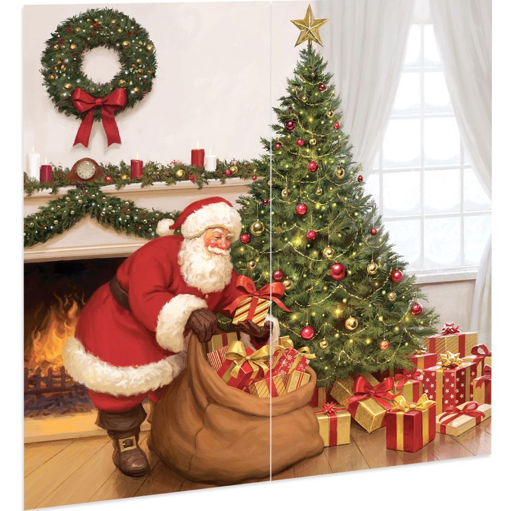 Santa Claus Scene Setter Backdrop: Party at Lewis Elegant Party ...