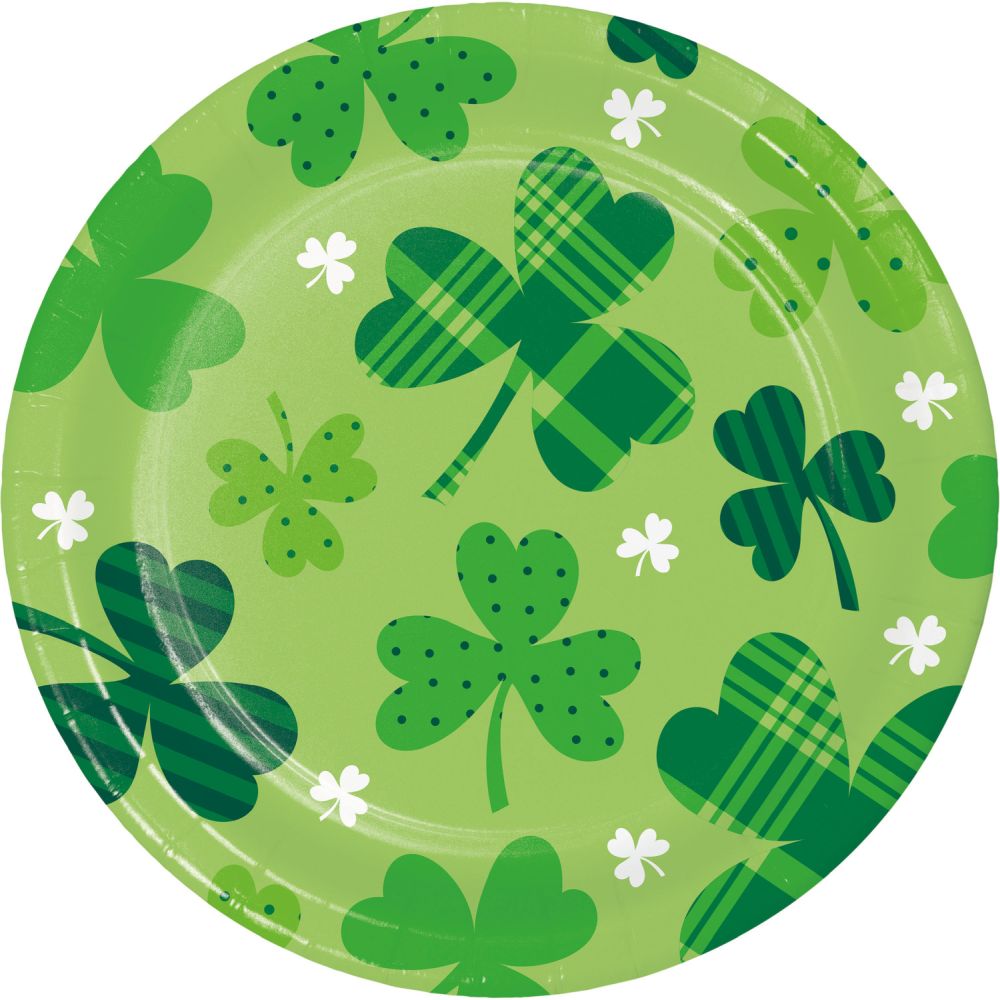 Patterned Shamrocks 7-inch Plates: Party at Lewis Elegant Party ...