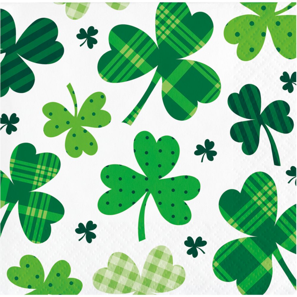 Patterned Shamrocks Beverage Napkins: Party at Lewis Elegant Party ...