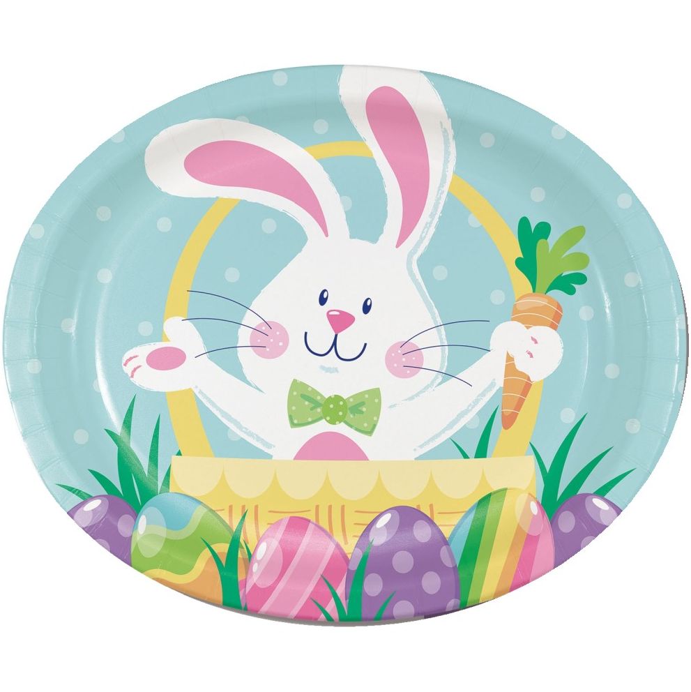 Hoppy Easter 12-inch Oval Plates: Party at Lewis Elegant Party Supplies ...