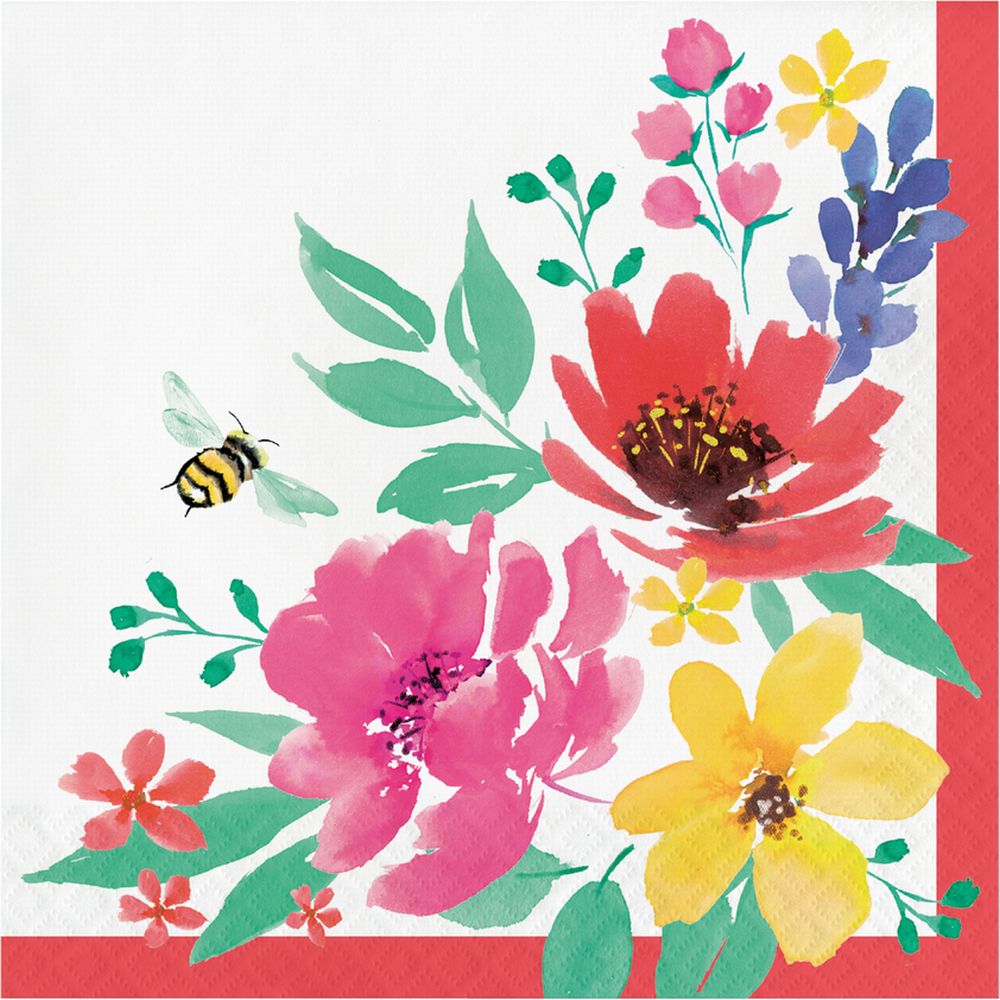 Fragrant Flowers Lunch Napkins: Party at Lewis Elegant Party Supplies ...