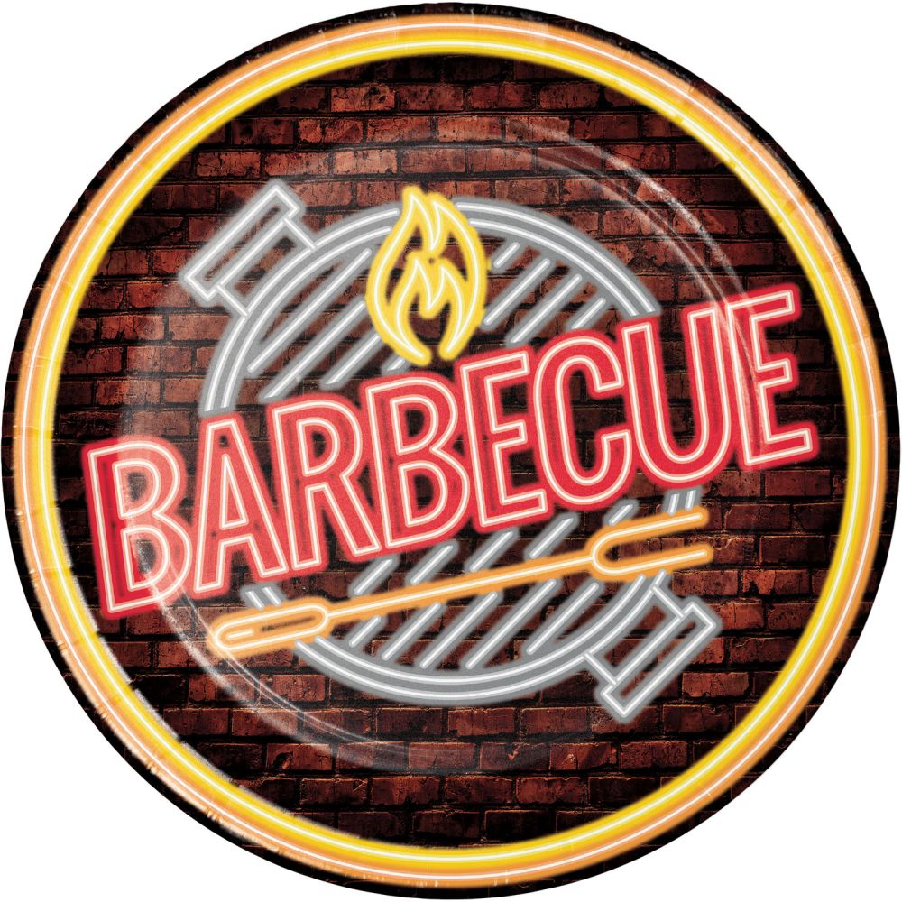 Neon BBQ 9-inch Plates: Party at Lewis Elegant Party Supplies, Plastic ...