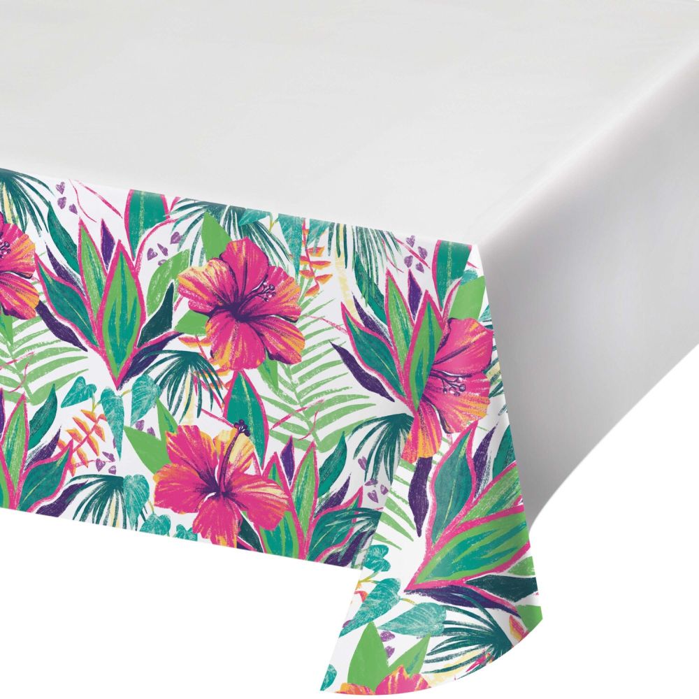 Island Tropics Paper Tablecloth: Party at Lewis Elegant Party Supplies ...