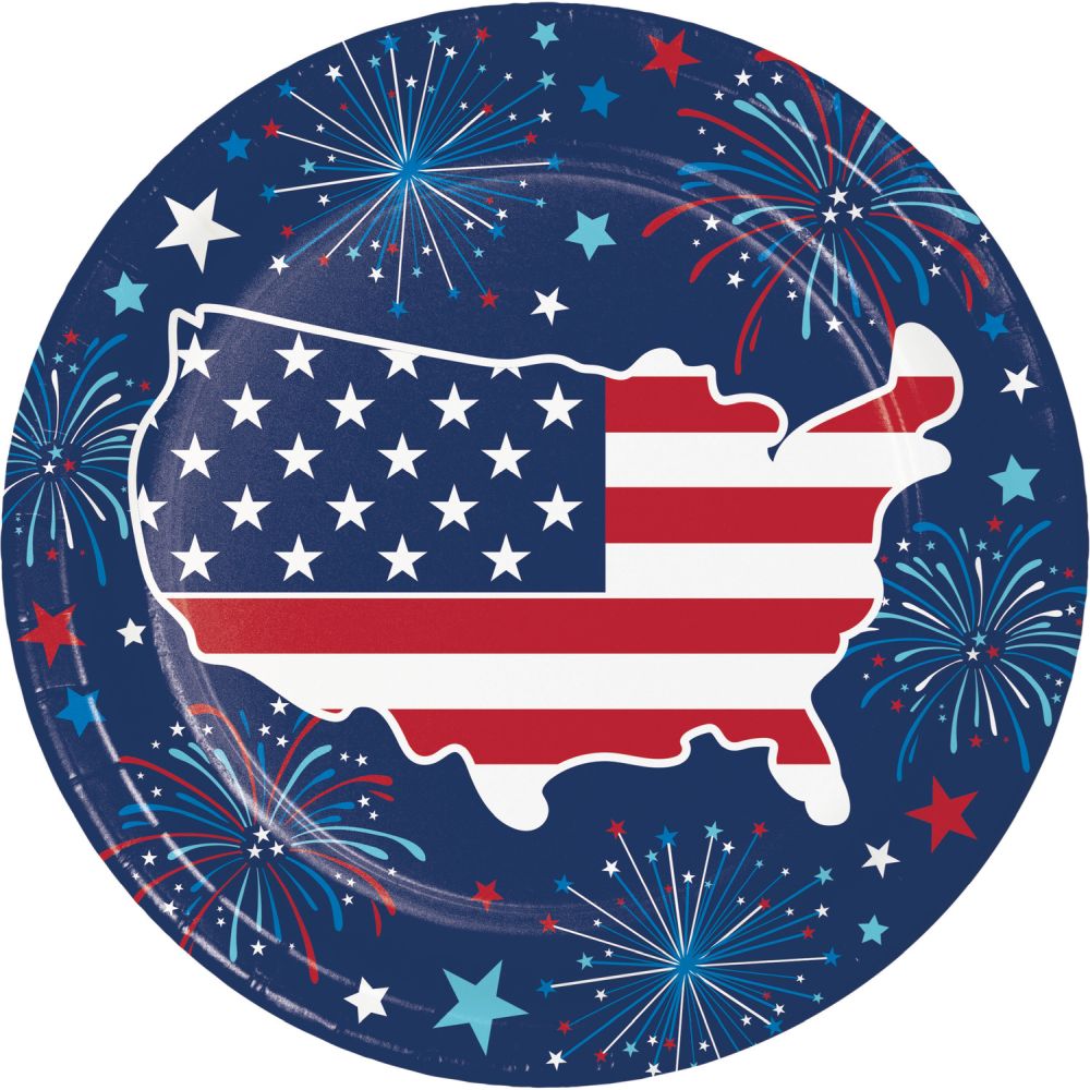 Freedom Fireworks 9-inch Plates: Party at Lewis Elegant Party Supplies ...