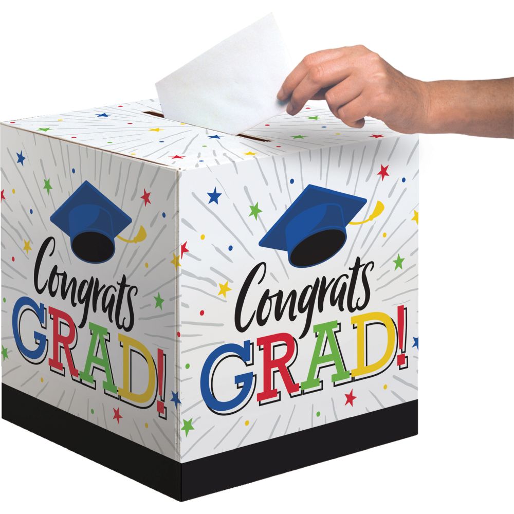 Hats Off Grad Card Collection Box: Party at Lewis Elegant Party ...