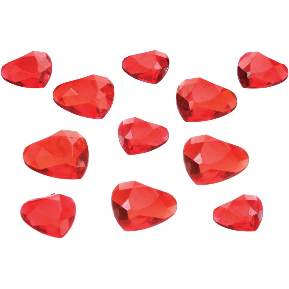 Red Heart Gem Plastic Scatter: Party at Lewis Elegant Party Supplies ...