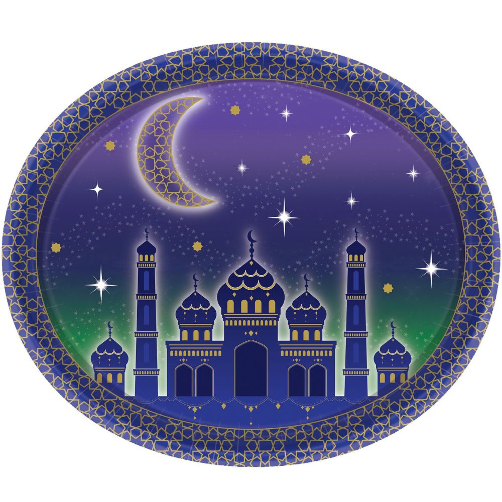 Eid Celebration 12-Inch Oval Plates: Party at Lewis Elegant Party ...