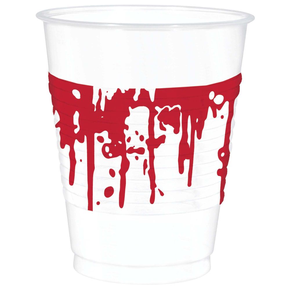 Blood Splattered Printed 16 oz Plastic Cups: Party at Lewis Elegant ...