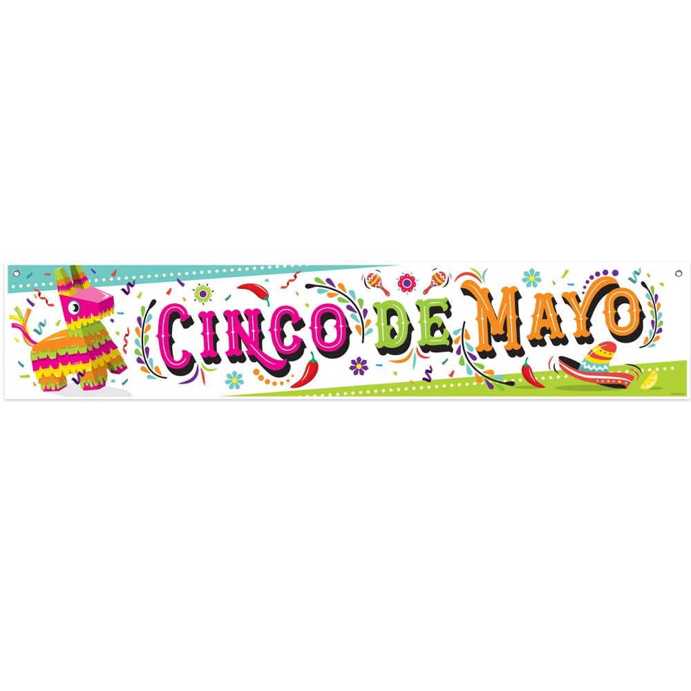 Cinco De Mayo All-Weather Sign Banner: Party at Lewis Elegant Party ...