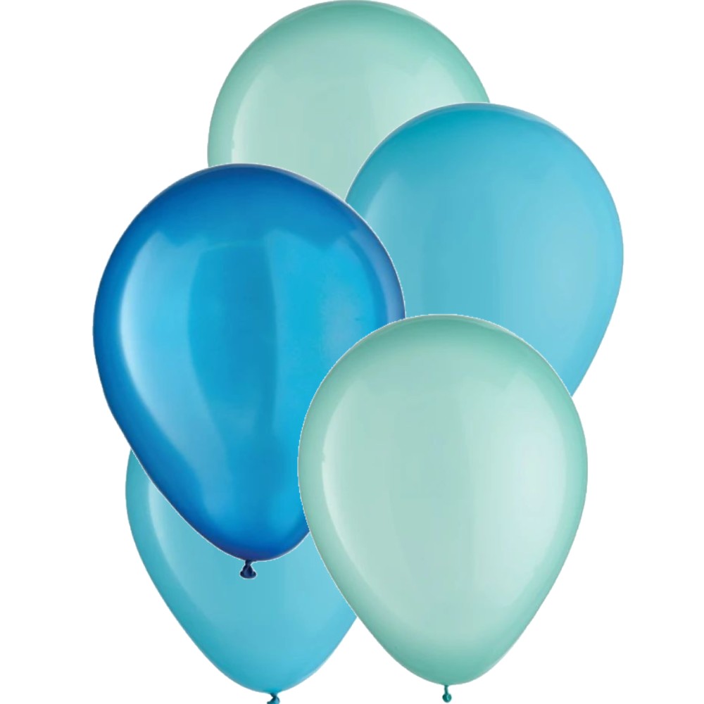 Aqua Blue 11-inch Latex Balloon Assortment: Party at Lewis Elegant ...