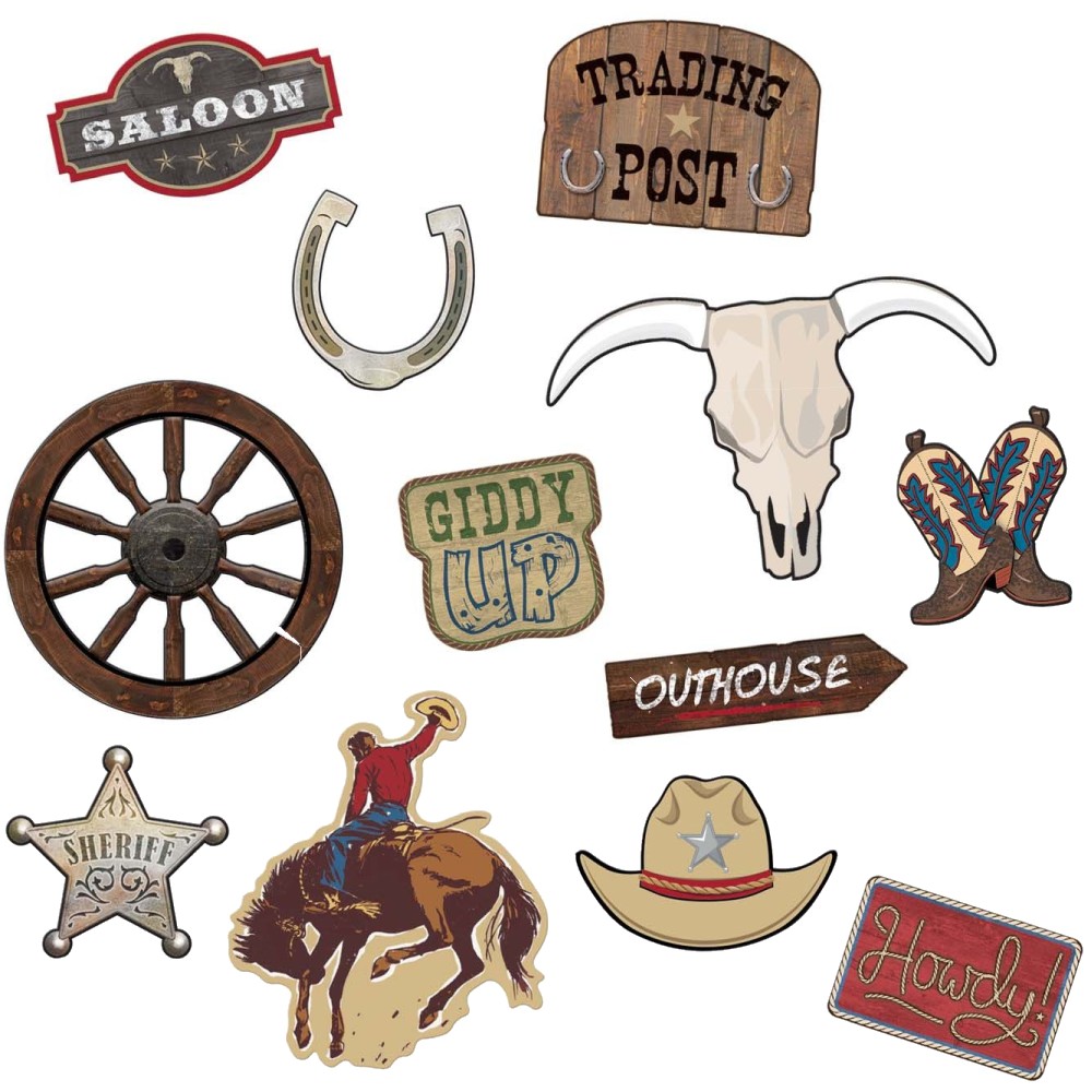 Western Value Cutout Assortment: Party at Lewis Elegant Party Supplies ...
