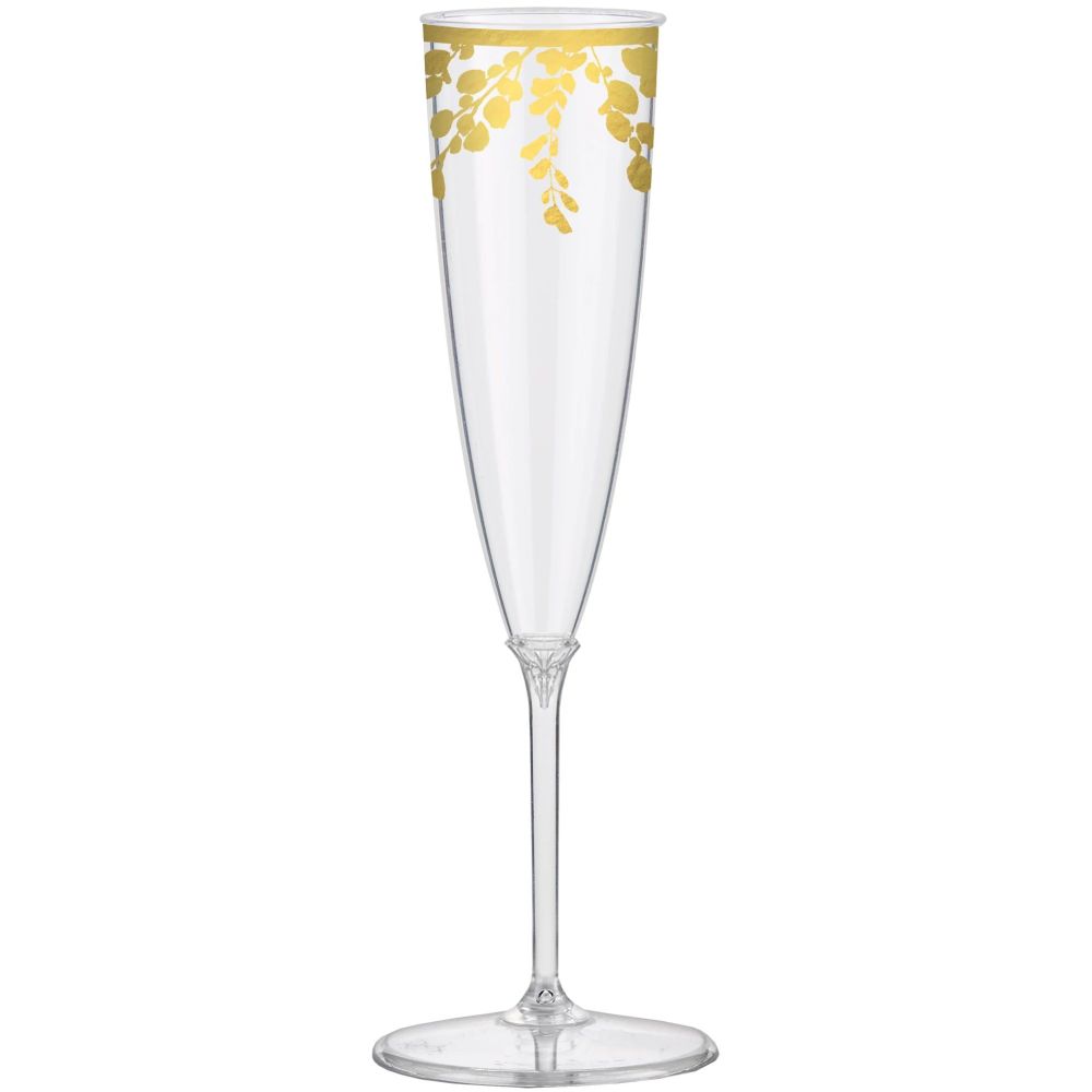 Romantic Floral 1 Piece 5.5 oz Plastic Champagne Glasses: Party at ...
