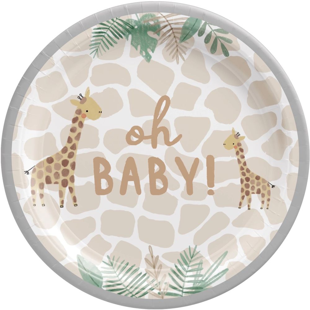 Soft Jungle Hello Baby 7-inch Plates: Party at Lewis Elegant Party ...