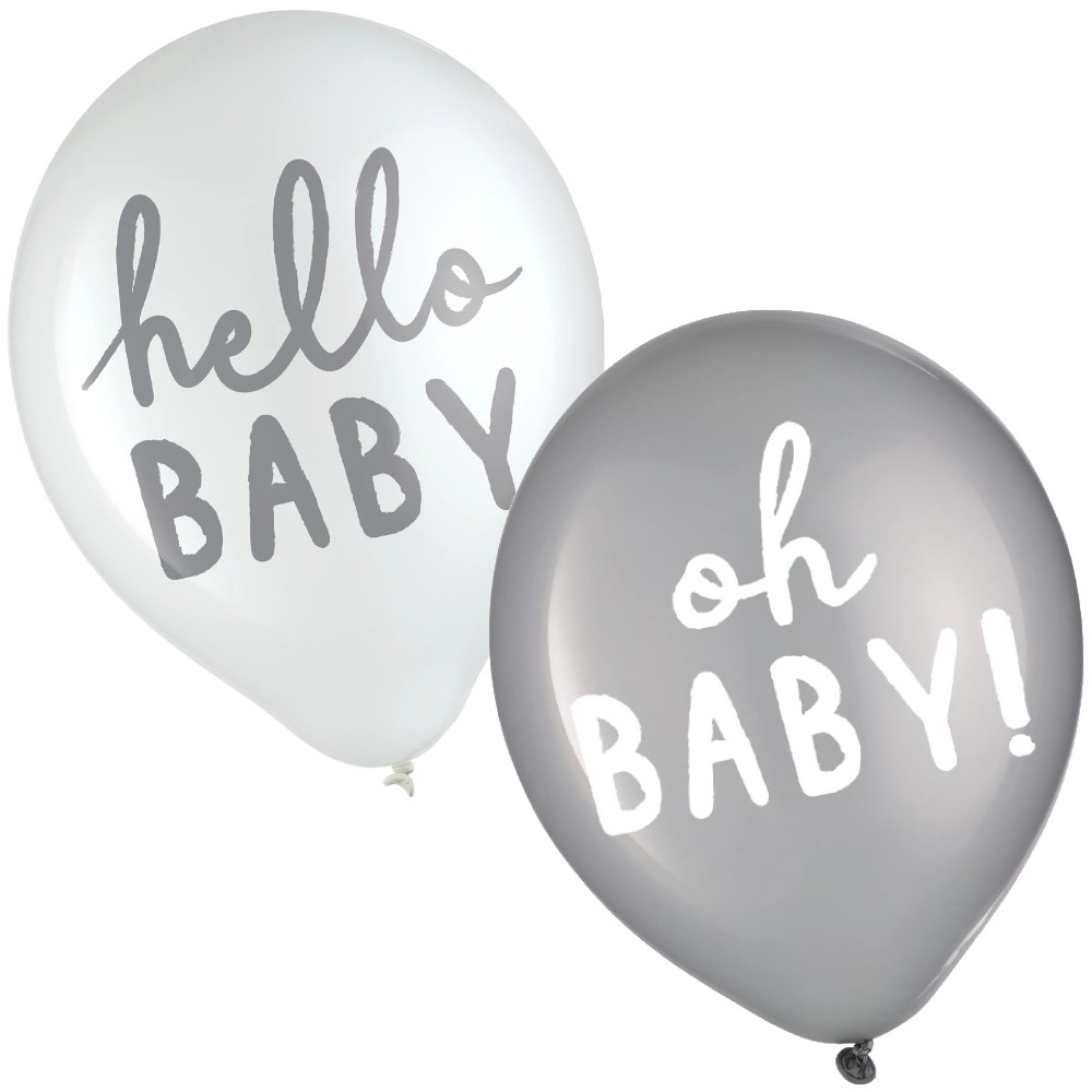 Soft Jungle Hello Baby 12-inch Latex Balloons: Party at Lewis Elegant ...