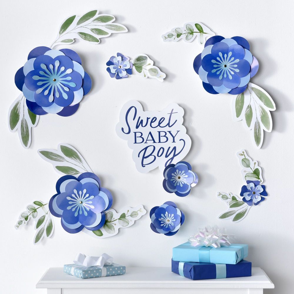 Baby In Bloom Sweet Baby Boy Wall Decorating Kit: Party at Lewis ...