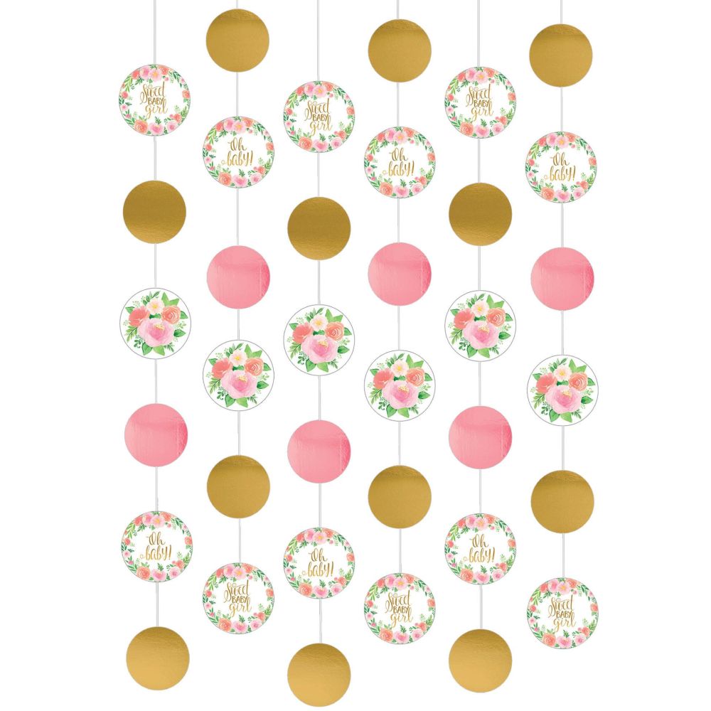 Floral Sweet Baby Girl Hanging String Decoration: Party at Lewis ...