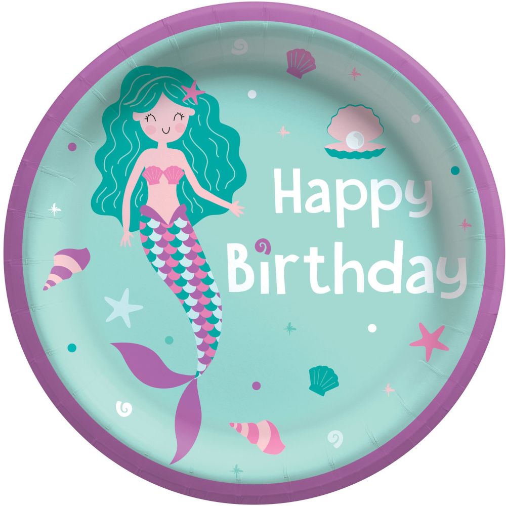 Birthday Mermaid 6.75-inch Plates: Party at Lewis Elegant Party ...
