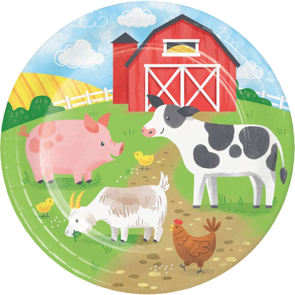 Farm Animals 9-inch Plates: Party at Lewis Elegant Party Supplies ...