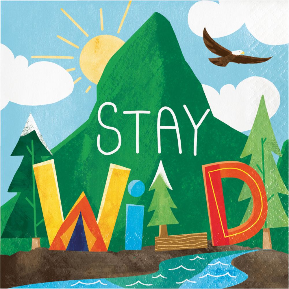 Outdoor Adventure Lunch Napkins: Party at Lewis Elegant Party Supplies ...