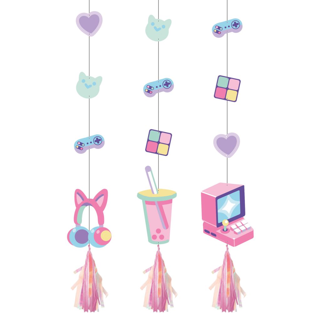 Digital Game Hanging Cutout Decorations with Tassel: Party at Lewis ...