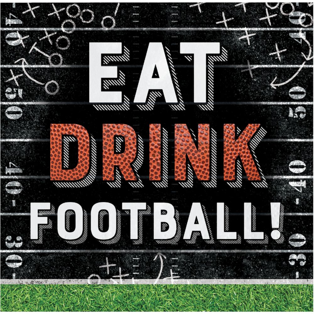 Football Kick Off Beverage Napkins: Party at Lewis Elegant Party ...