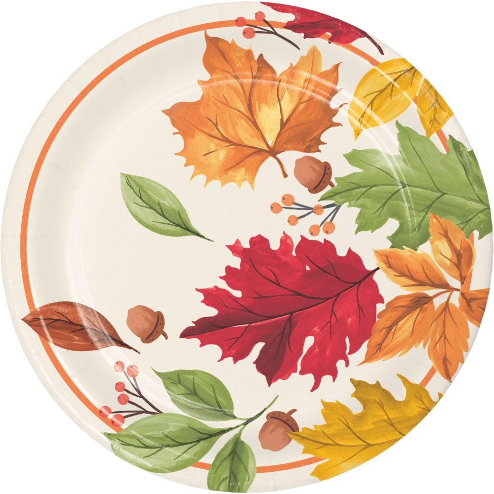 Fall Leaves 7-inch Plates: Party at Lewis Elegant Party Supplies ...