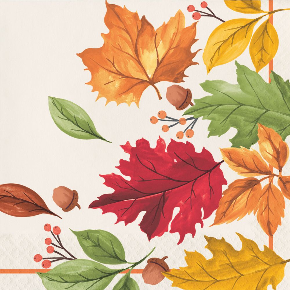 Fall Leaves Lunch Napkins: Party at Lewis Elegant Party Supplies ...