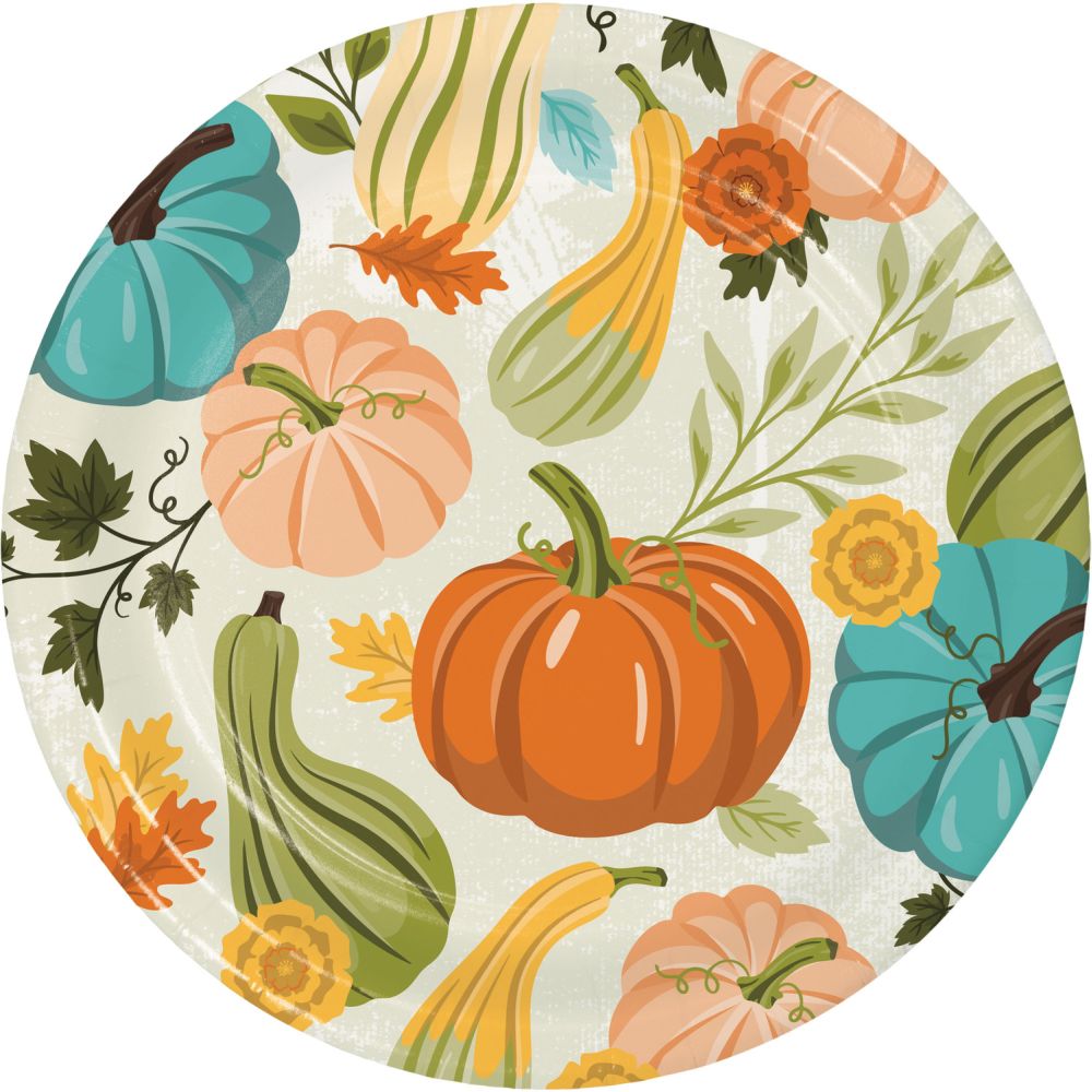 Hello Fall 7-inch Plates: Party at Lewis Elegant Party Supplies ...