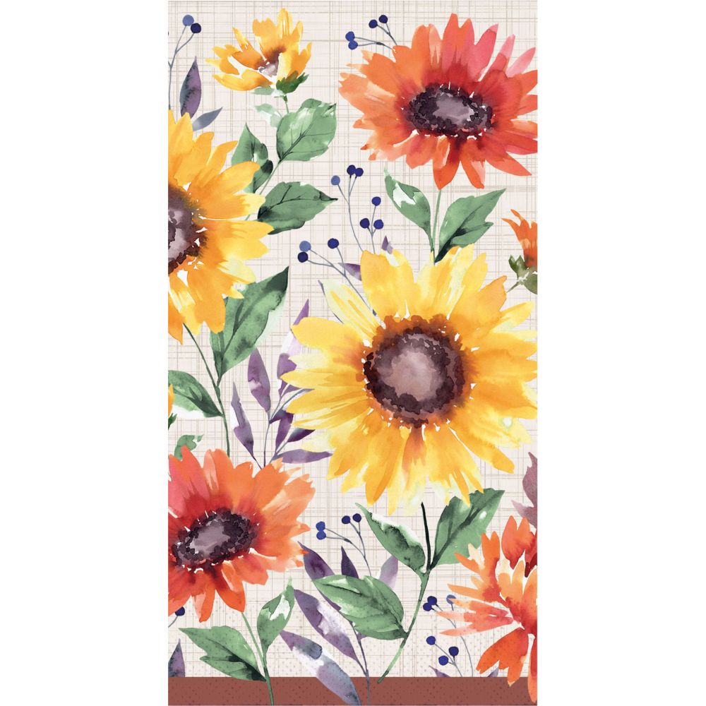 Fall Flowers 3-Ply Guest Dinner Napkins: Party at Lewis Elegant Party ...