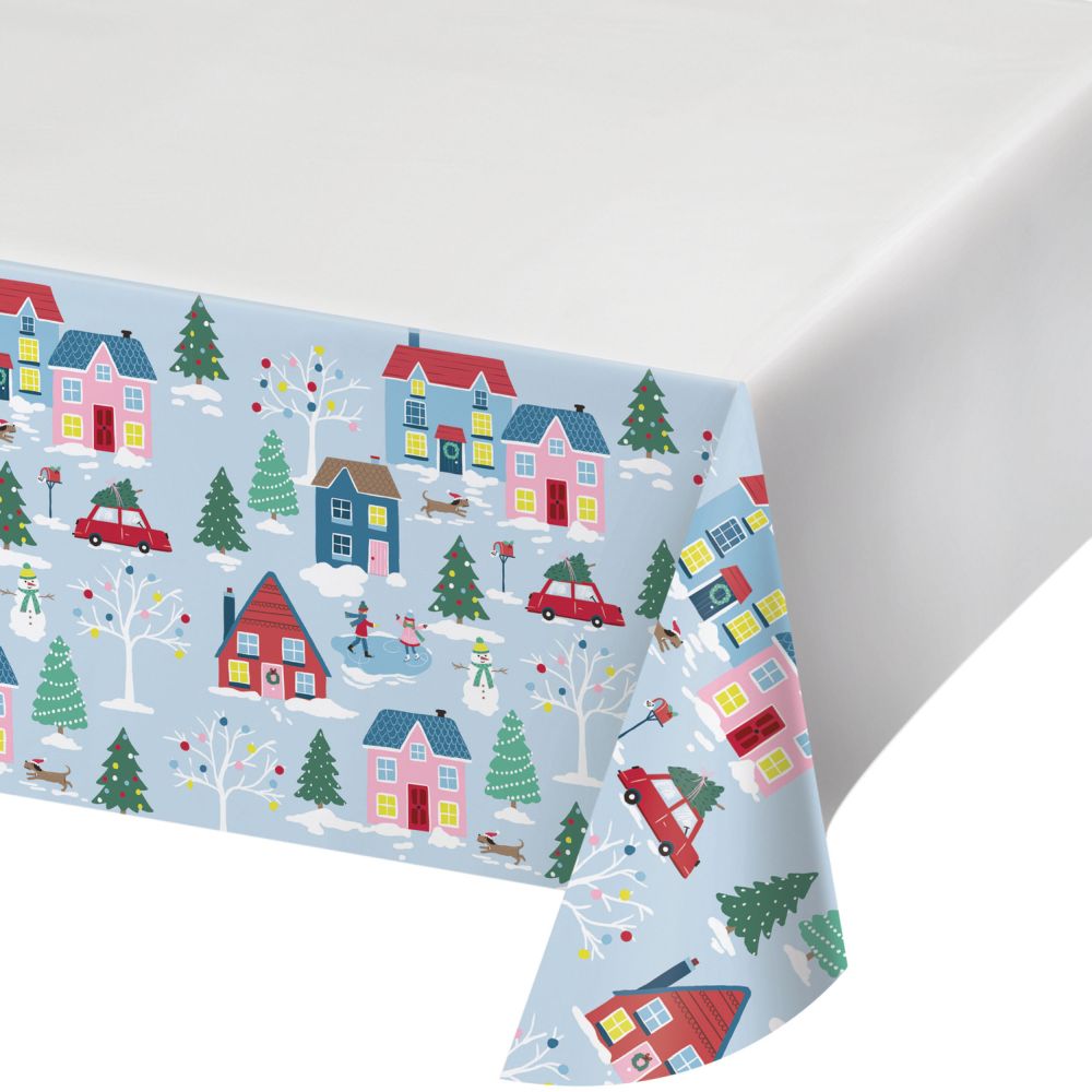 Christmas Village Paper Tablecloth: Party at Lewis Elegant Party ...