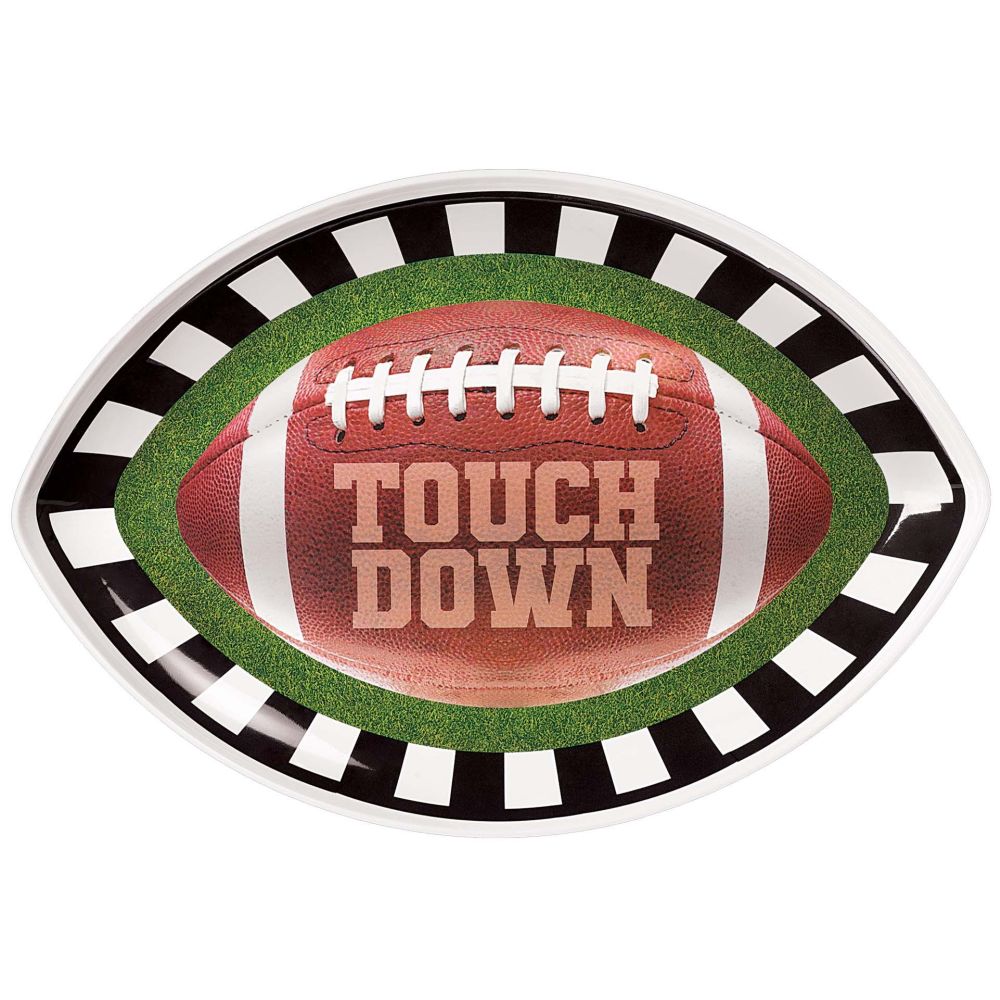 Football Melamine Shaped 17-inch Platter: Party at Lewis Elegant Party ...