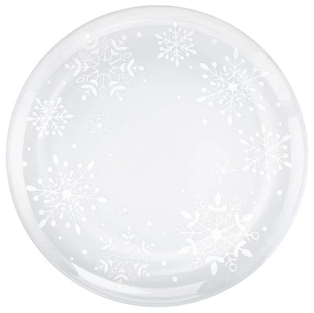 Printed Snowflakes Plastic Plates Multi Pack 10.5 and 7.5 inch: Party ...