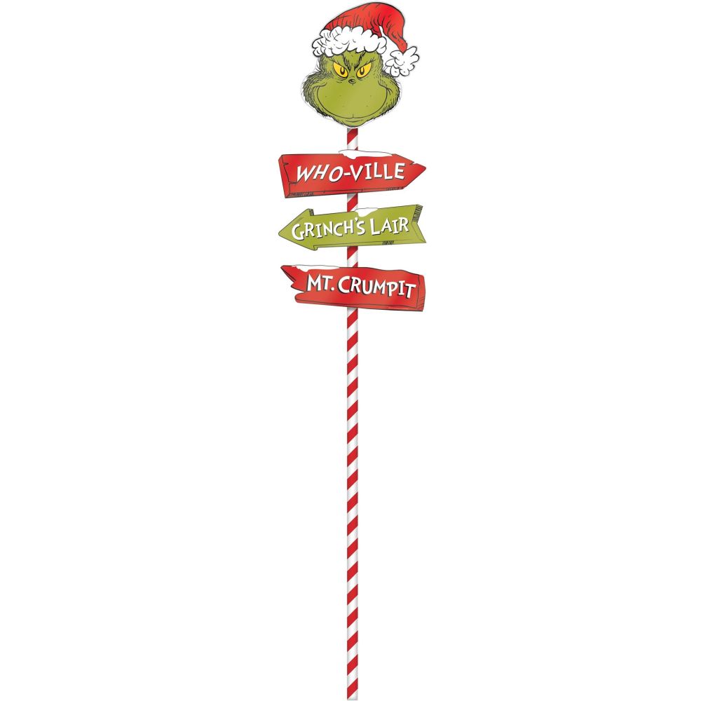 Grinch Directional Metal Yard Stake: Party at Lewis Elegant Party ...