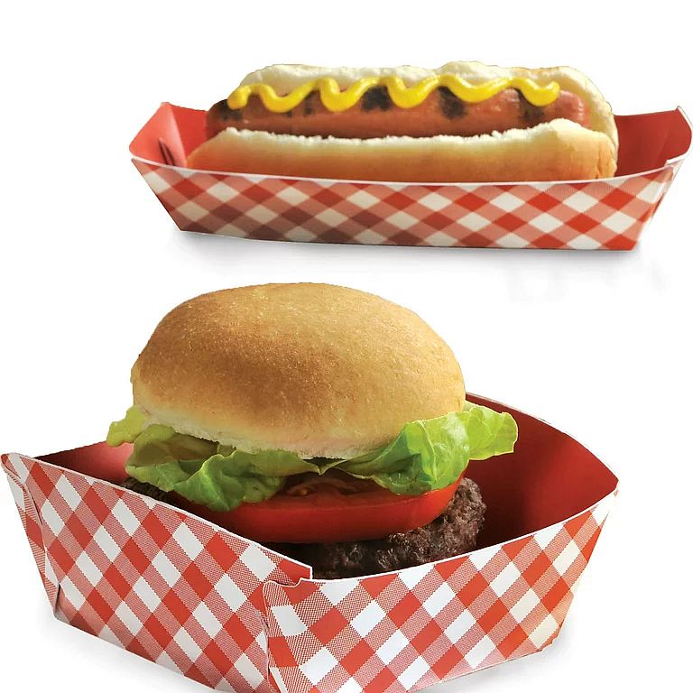 Red Gingham Paper Picnic Party Food Trays: Party at Lewis Elegant Party ...