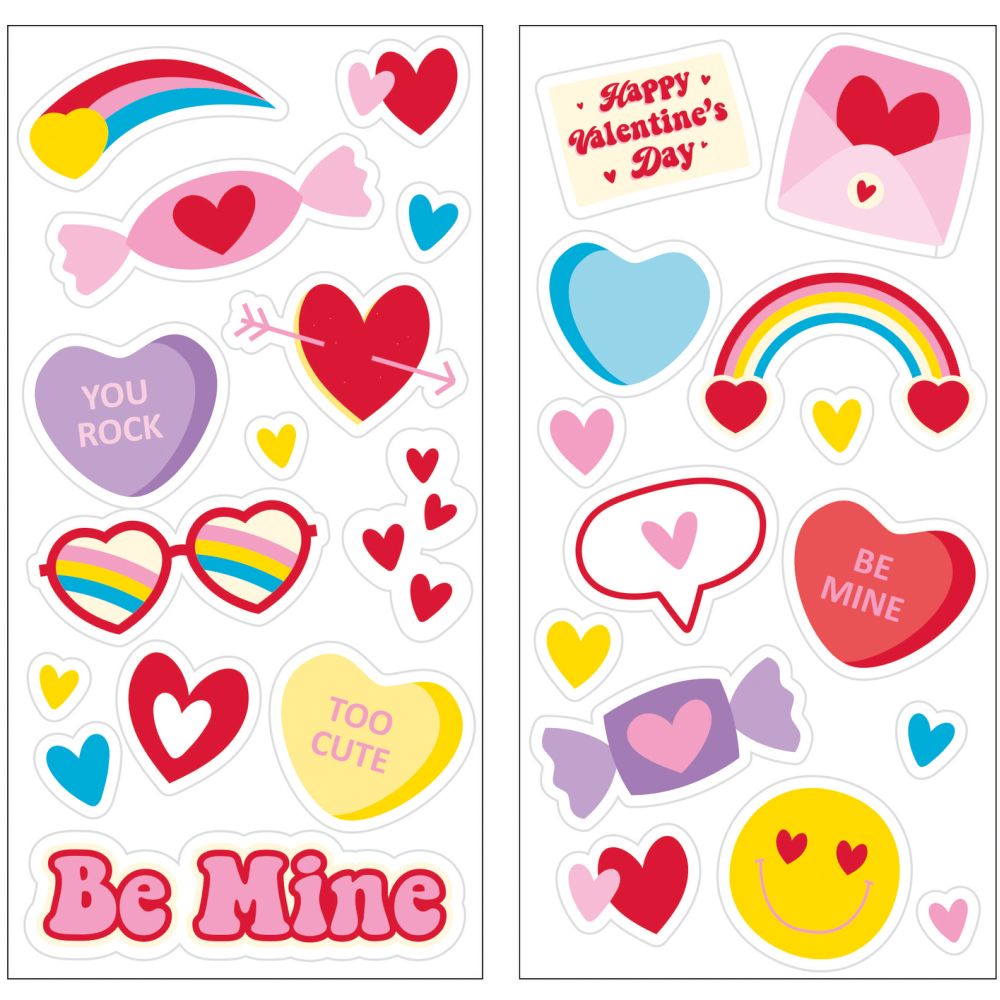 Colorful Valentine's Value Stickers: Party at Lewis Elegant Party ...