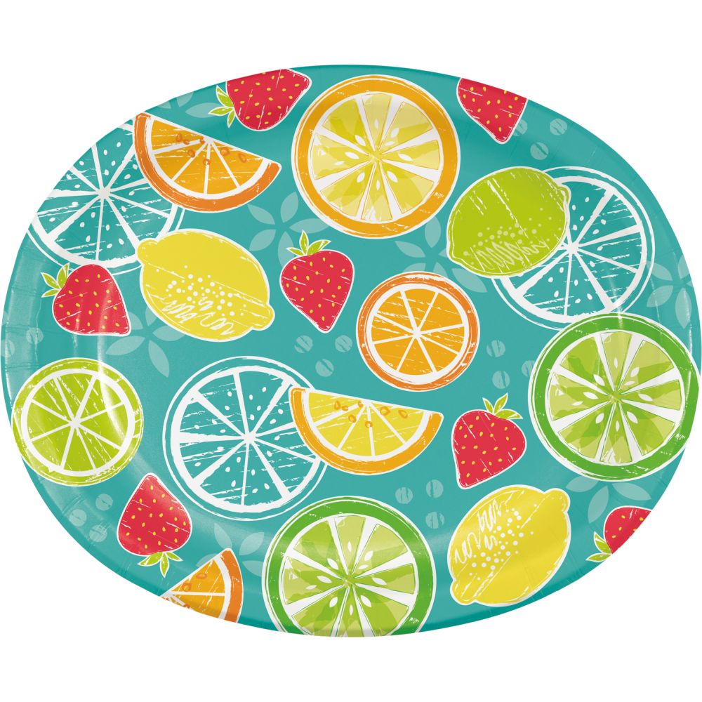 Tutti Frutti 12-inch Oval Plates: Party at Lewis Elegant Party Supplies ...