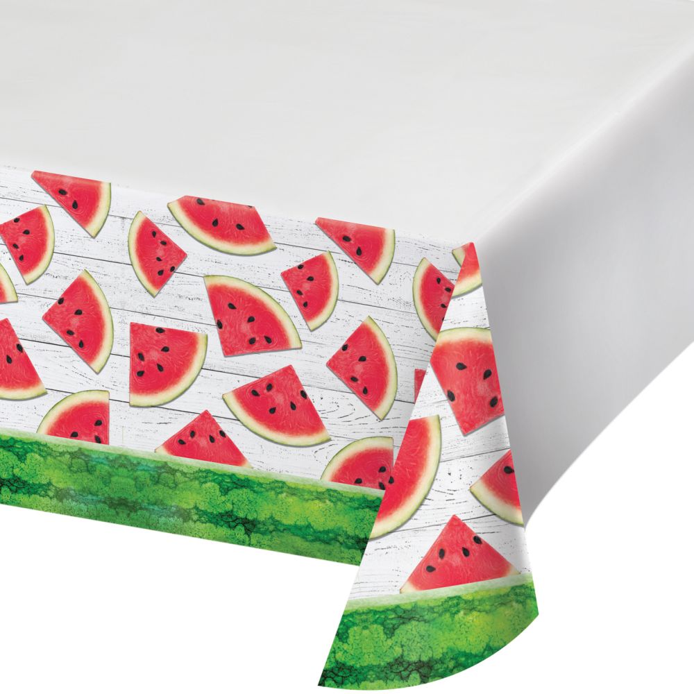 Watermelon Wow Paper Tablecloth: Party at Lewis Elegant Party Supplies ...