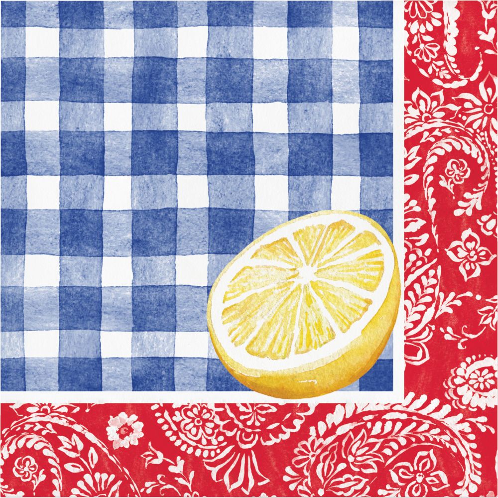 Picnic Paisley Plaid Lunch Napkins: Party at Lewis Elegant Party ...