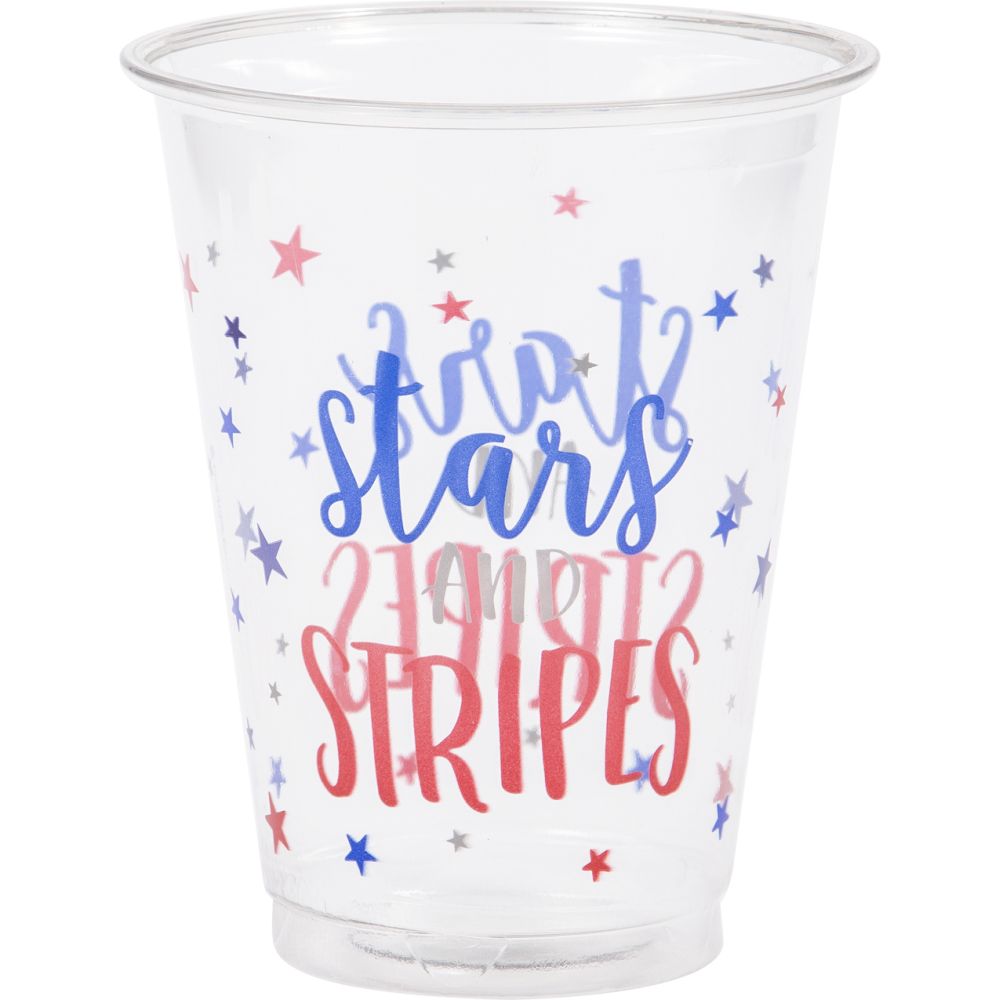 Stars and Stripes 16 oz Plastic Cups: Party at Lewis Elegant Party ...