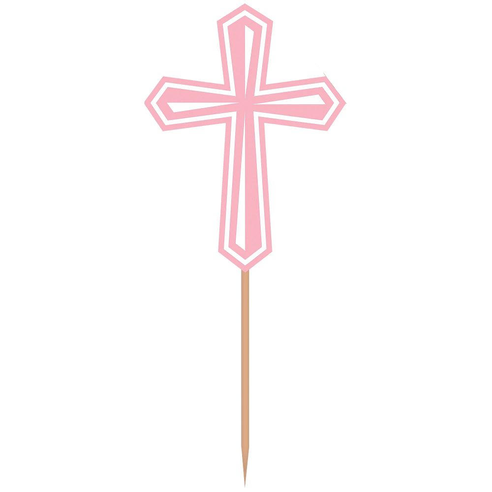 Communion Pink Cross Picks: Party at Lewis Elegant Party Supplies ...