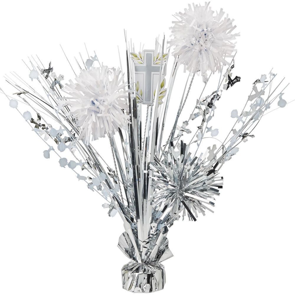 Holy Day Silver Tinsel Burst Centerpiece: Party at Lewis Elegant Party ...
